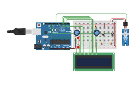 Circuit Design Servomotor Tinkercad