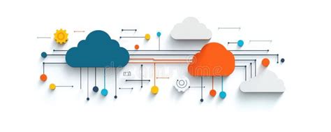Cloud Computing Connectivity Digital Environment Abstract Visualization Modern Design Conceptual