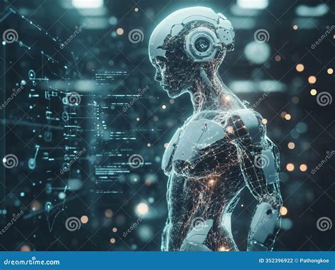 Cybernetic Systems Line Icons Collection Robotics Artificial Intelligence Nanotechnology