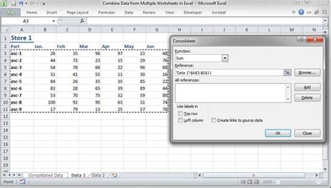 Combine Data From Multiple Worksheets In Excel