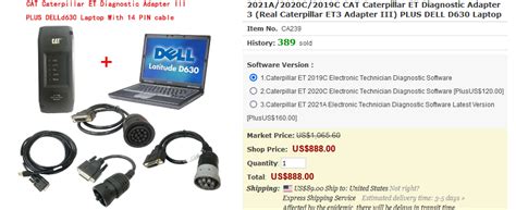 2021a Cat Caterpillar Et Diagnostic Adapter Iii