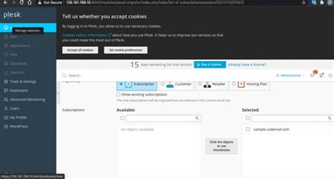 Migrating Cpanel Domain To Plesk