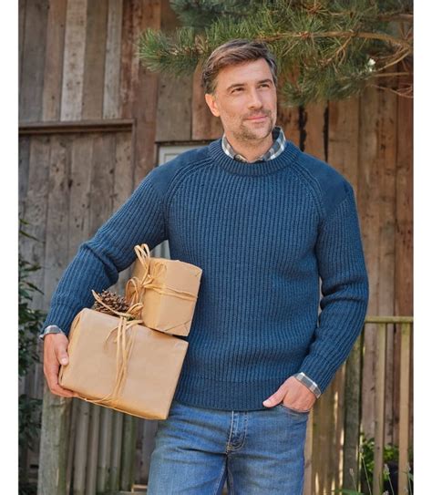 Marine Navy 100 Pure Wool Countryman Jumper Woolovers Uk
