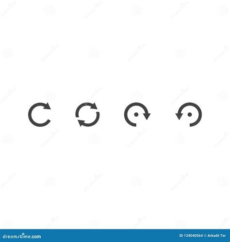 Vector Refresh Icon Vector Set Vector Shape Restart Button Sync