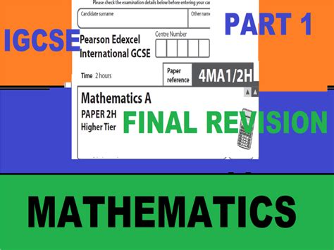 Final Revision Edexcel Igcse 2 Higher Tier Part 1 Teaching Resources