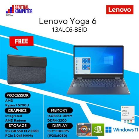 Jual Lenovo Yoga Alc Beid Amd Ryzen U Gb Gb Win Ohs Di Seller Sentral