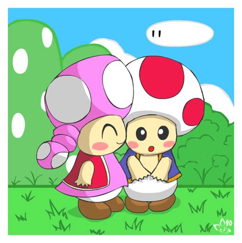 Toad And Yoshi Kissing