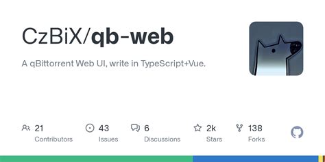 GitHub CzBiX Qb Web A QBittorrent Web UI Write In TypeScript Vue