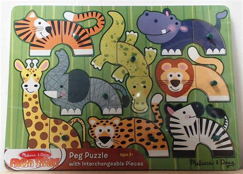 Puzzles Safari Melissa And Doug Wooden Peg Puzzle Puzzles Toys And Games