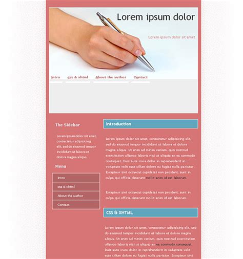 0762 Simple Personal Css Templates Free Website Templates