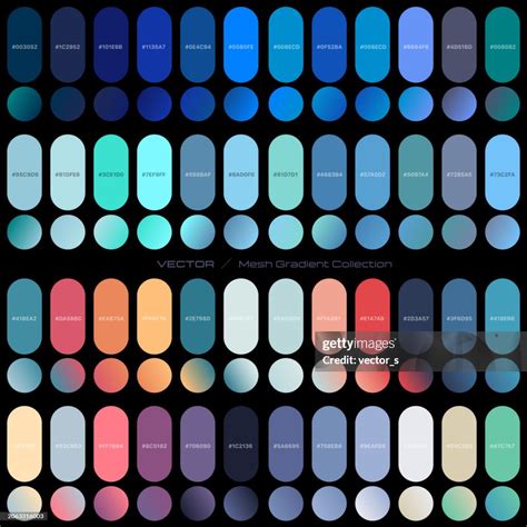 Set Of Vector Gradients Modern Combinations Of Colors And Shades High Res Vector Graphic Getty