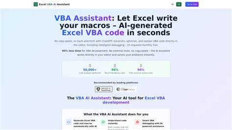 Vba Assistant Ai Powered Excel Macro And Vba Code Creator Mossai