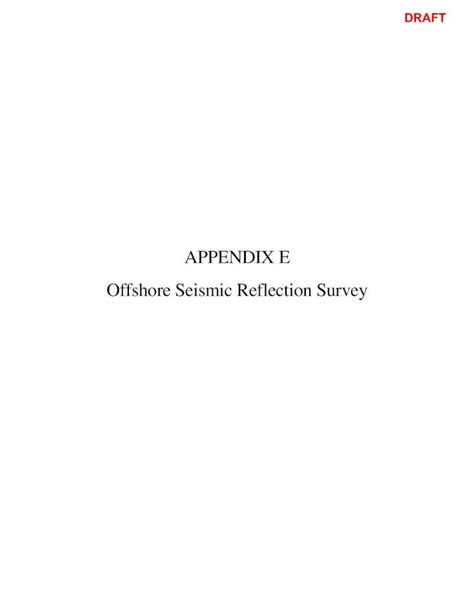 Pdf Appendix E Offshore Seismic Reflection Survey Dokumentips