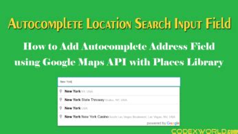 Add Autocomplete Address Field Using Google Maps JavaScript API With Places Library CodexWorld