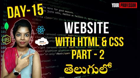 Build A Website With Html And Css Part 2 Web Development Course Day 15 With Notes Youtube