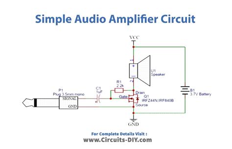 Simple Audio Amplifier Circuit Diagram