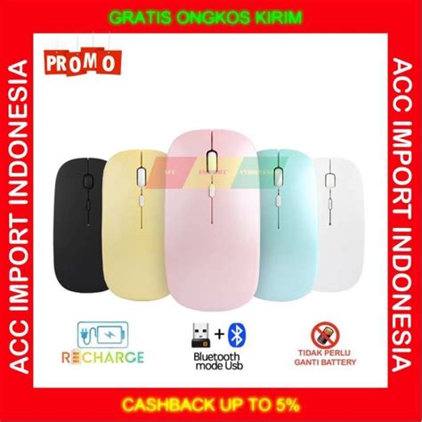 Promo Mouse Bluetooth Rechargeable Tv Silent Click Tanpa Dongle Diskon 23 Di Seller Utepe Store