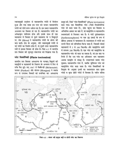 Rbse Book Class 11 Geography भौतिक भूगोल के मूल सिद्धांत Chapter 4 महासागरों और महाद्वीपों का