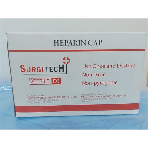 Heparin Cap Sterile 100s Shopee Philippines