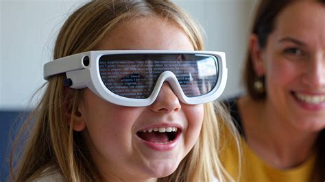 Deaf Girl Uses Caption Glasses That Allows Her To See The Conversation