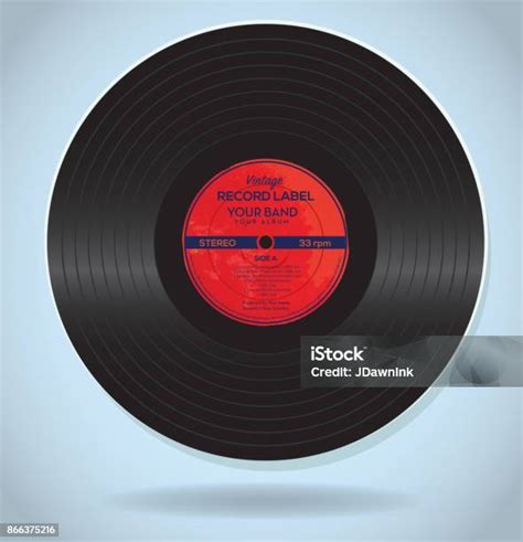 Vintage Record Label Design Template Stock Illustration Download