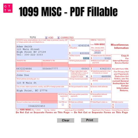 Formulario 1099 2024 Imprimible