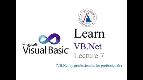 VB Net Lecture 7 Select Case Loops While Do While Do Loop While