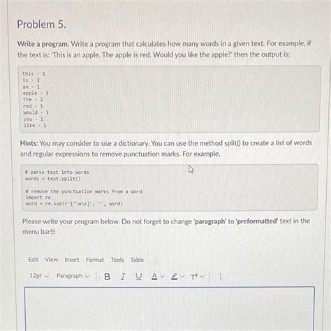 Solved Question 9 O Pts Problem 5 Write A Program Write A
