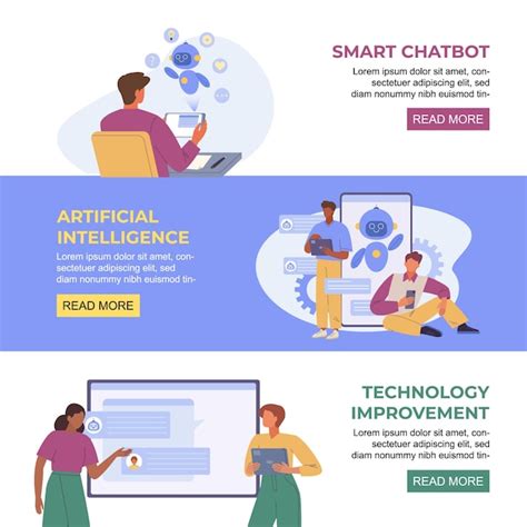 Banners De Conceito De Chatbot Inteligência Artificial Suportam