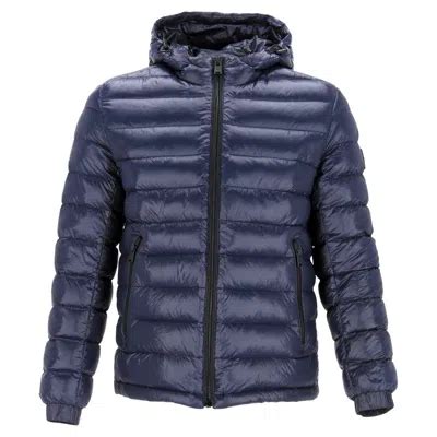 Hugo Boss Boss Quilted Jacket In Navy Blue Nylon Modesens