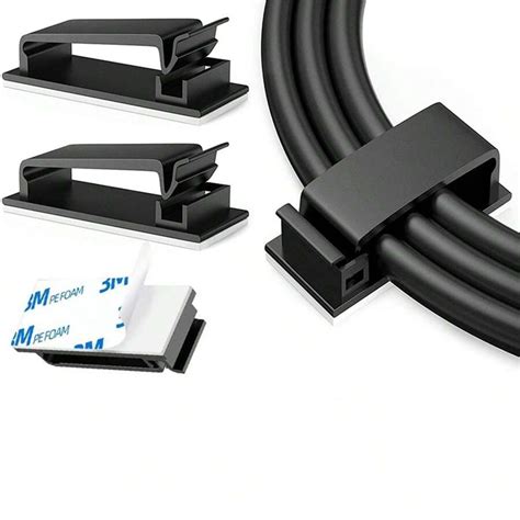 Plug Fixing Device Wall Mount Power Cord Cable Organizer Desktop Ethernet Cable Management