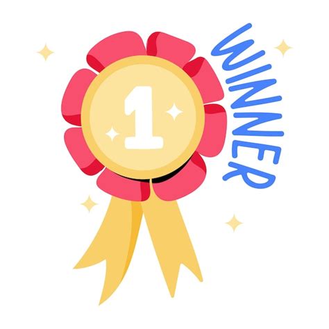 Premium Vector A Position Badge Denoting Championship Flat Icon