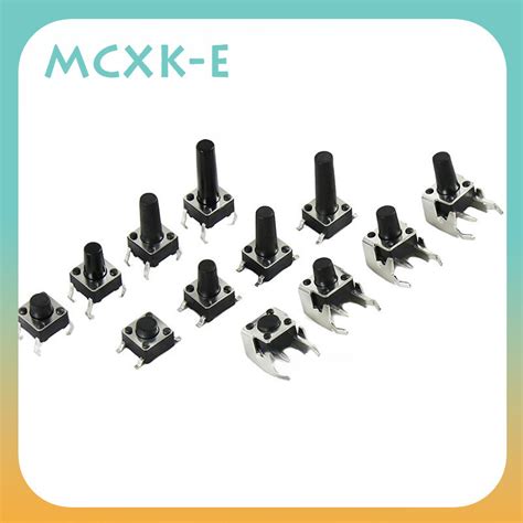 Mcxk E 20pcs 6x6 Pcb 輕觸輕觸迷你按鈕開關 Smd 4pin 微動開關 6 6 4 3 5 6 7 蝦皮購物