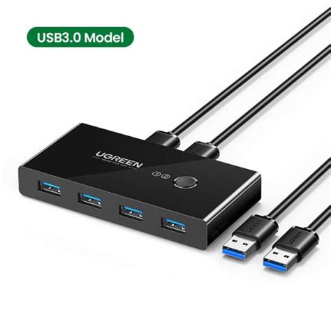Jual Ugreen Adaptor Hub 4 Port Usb Kvm Switch Box 2 In 4 Out Usb 3 0 2 0 Di Seller Sweet Shop