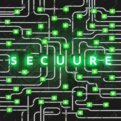 Secure Network Map With Blinking Green Lights For Efficient Connectivity Premium Ai Generated