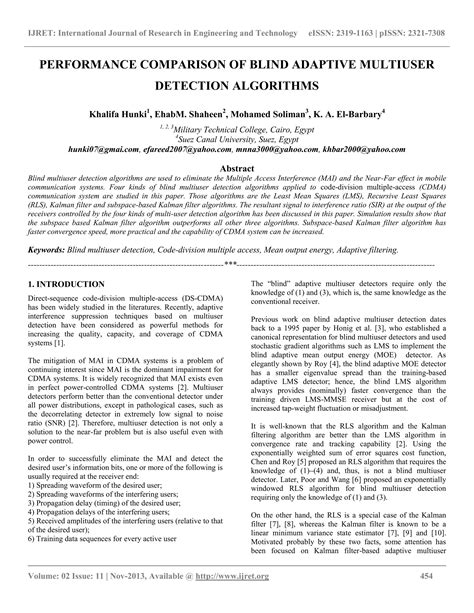 Performance Comparison Of Blind Adaptive Multiuser Detection Algorithms