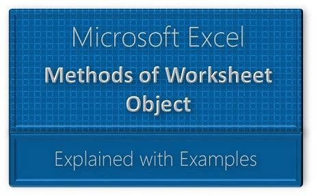 Select Worksheet Method VBA Explained With Examples Worksheets Library