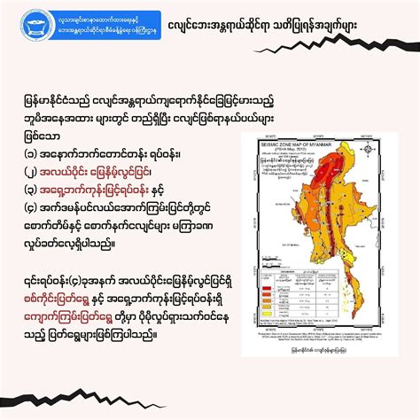 📌 ယခု ရက်ပိုင်းအတွင်း မြန်မာနိုင်ငံအောက်ပိုင်းဒေသများတွင် ငလျင်များ ဆက