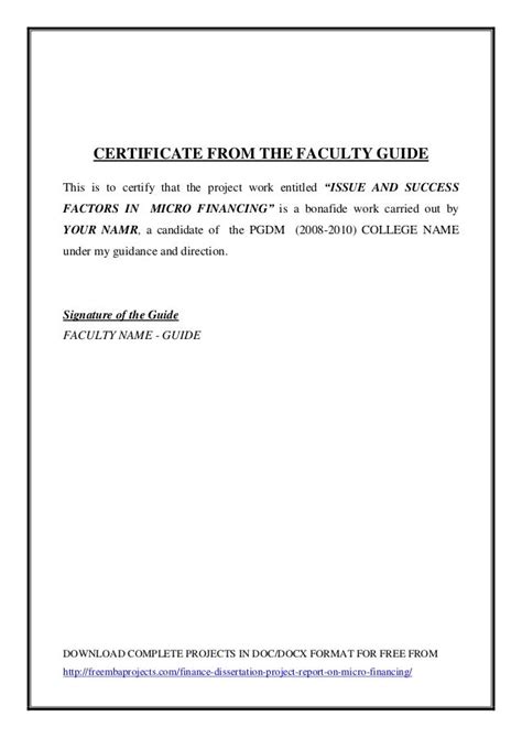 Dissertation Report On Finance For Mba Au