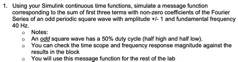 Using Your Simulink Continuous Time Functions Chegg