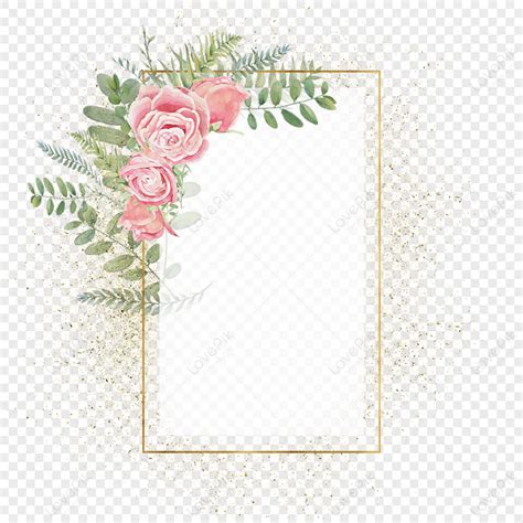 웨딩 꽃 일러스트 크리 에이 티브 테두리초록축하 Png 일러스트 무료 다운로드 Lovepik