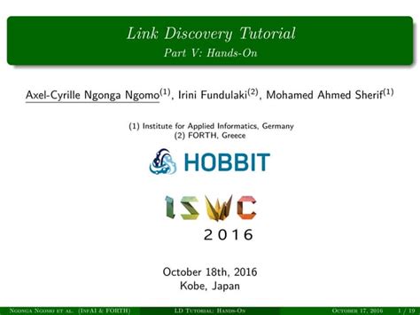 Link Discovery Tutorial Part V Hands On Ppt