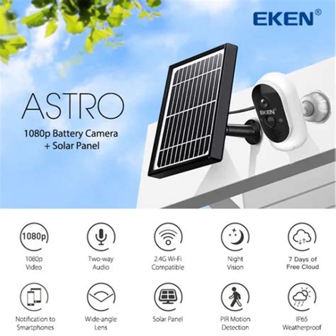Eken Astro 1080p Battery Camera With Solar Panel Gadget House Nepal