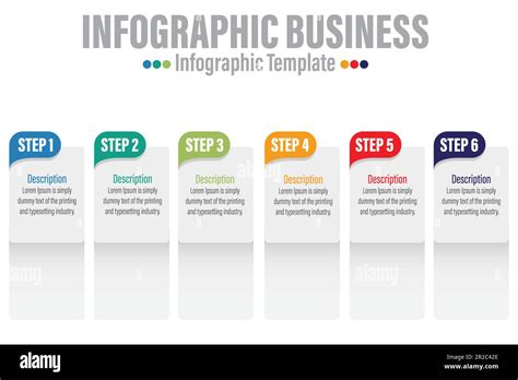 6 steps 6 option geometric shape with steps options processes or