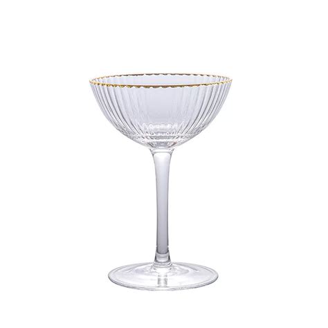 Gold Rimmed Champagne Coupe Eventlyst