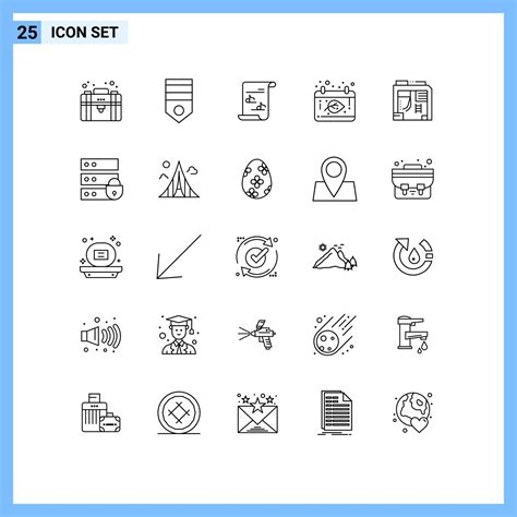 25 Creative Icons Modern Signs And Symbols Of Atx Date Soldier Calendar Playlist Editable Vector