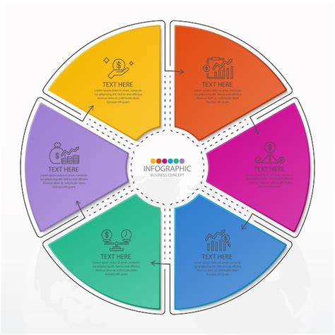 Premium Vector Basic Circle Infographic Template With 6 Steps Process Or Options