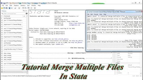 Tutorial Merge Combine Multiple Files In Stata Youtube