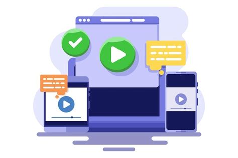 Premium Vector Concept Of Video Tutorials Or Webinars And Distance Education Or Online