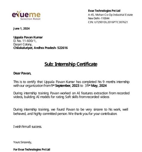 Uppala Pavan Kumar On Linkedin Internshipexperience Ai